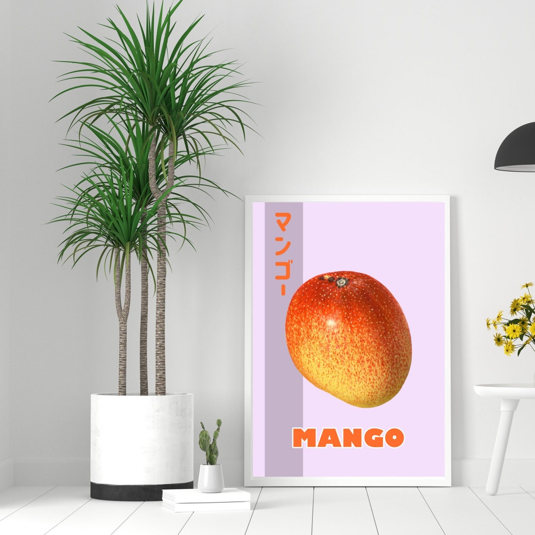 Mango German Japanese Fruit Print Poster Unusual Art Print - Etsy