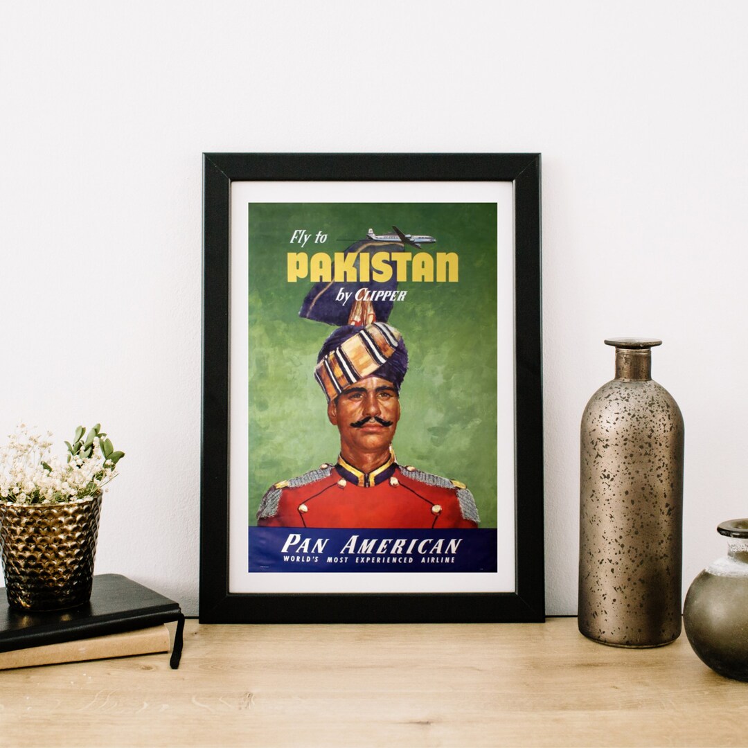 Vintage Travel Poster #F6 Pakistan - Etsy