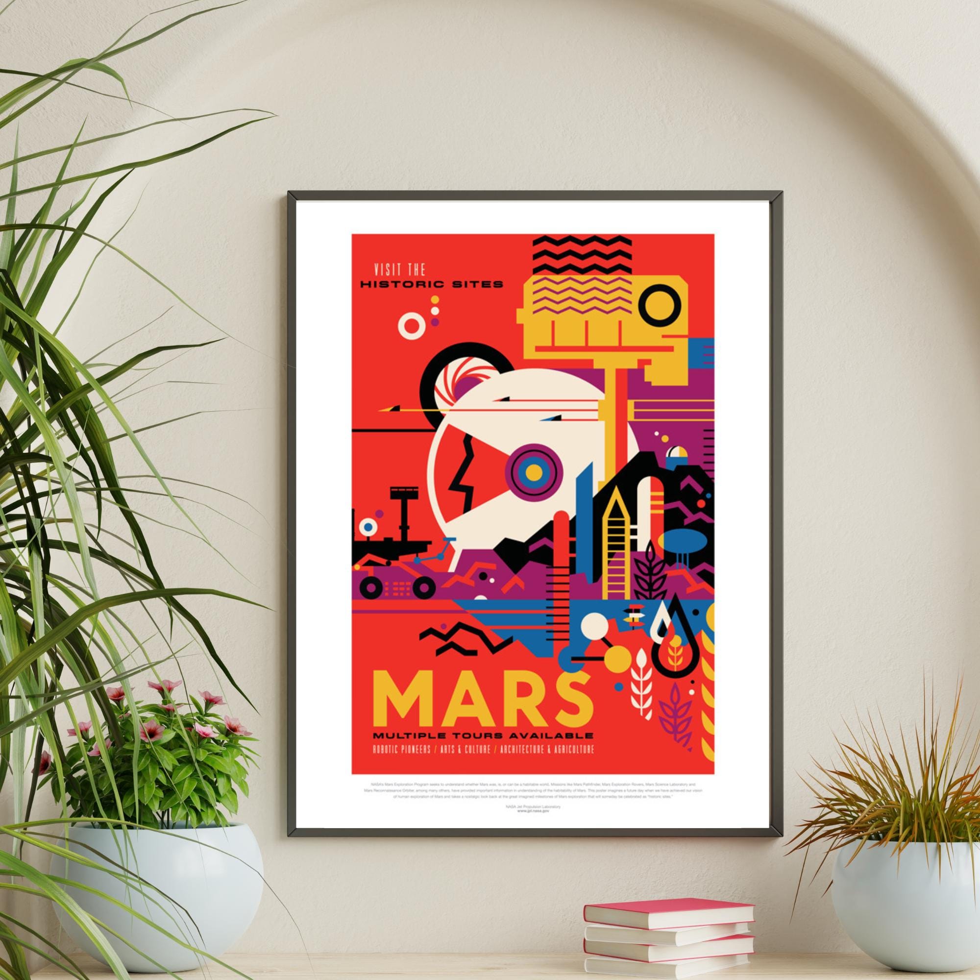 Retro Space Tourism Poster - Mars - Etsy