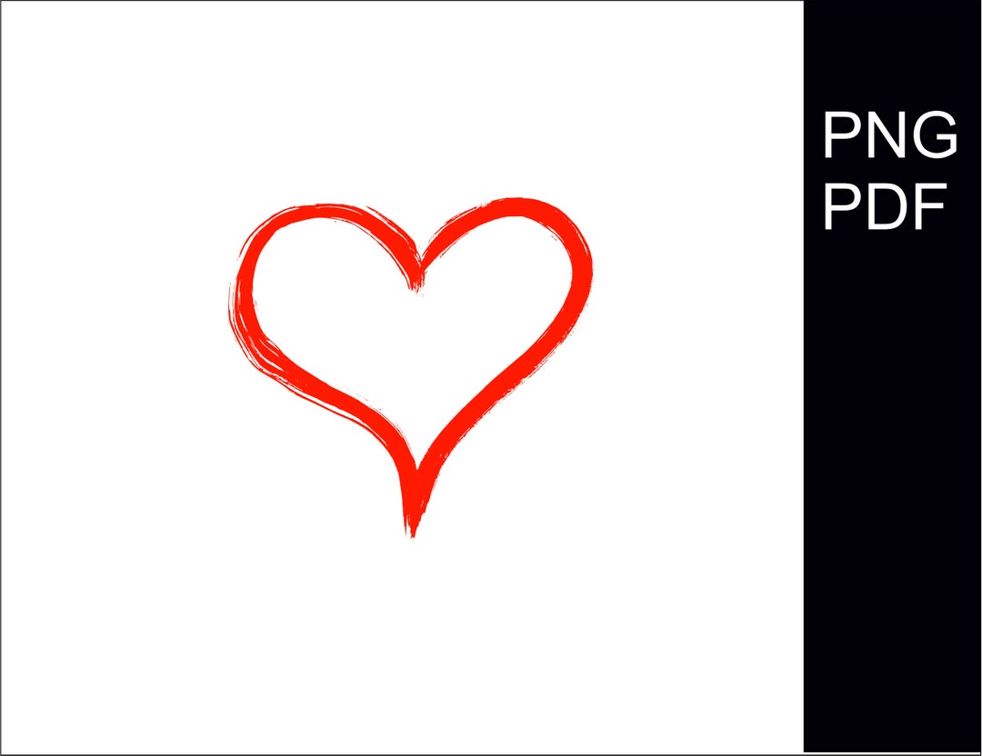 Heart Png,heart Png Bundle, Heart Png, Hand Drawn Heart Png, Open Heart ...
