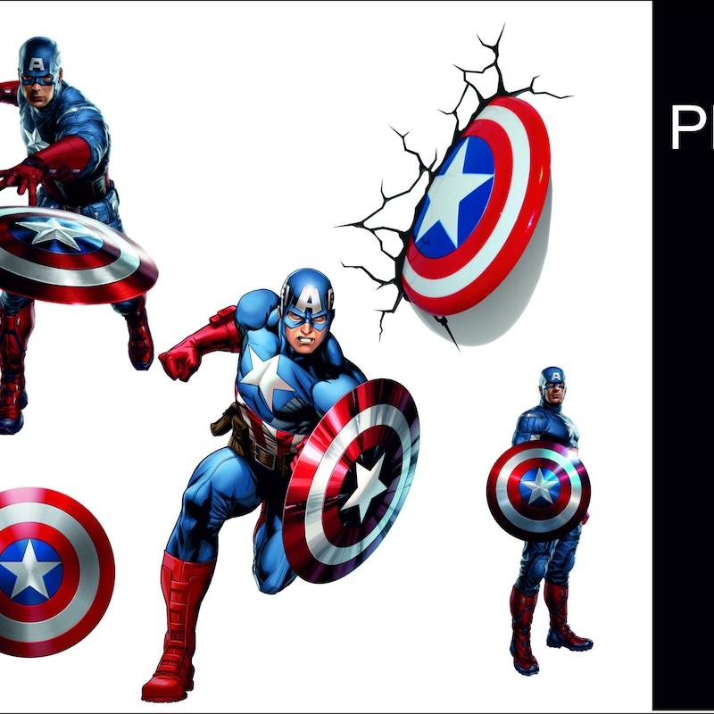 Captain América Stickers - Etsy