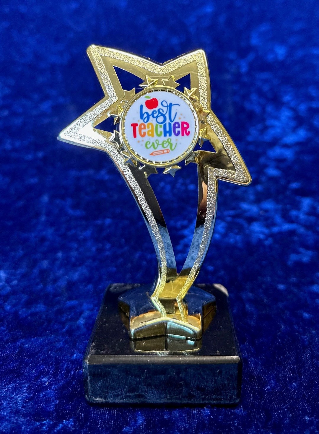 Engraved Gold Star Teacher Award - Personalized Thank You Gift FREE P&p ...