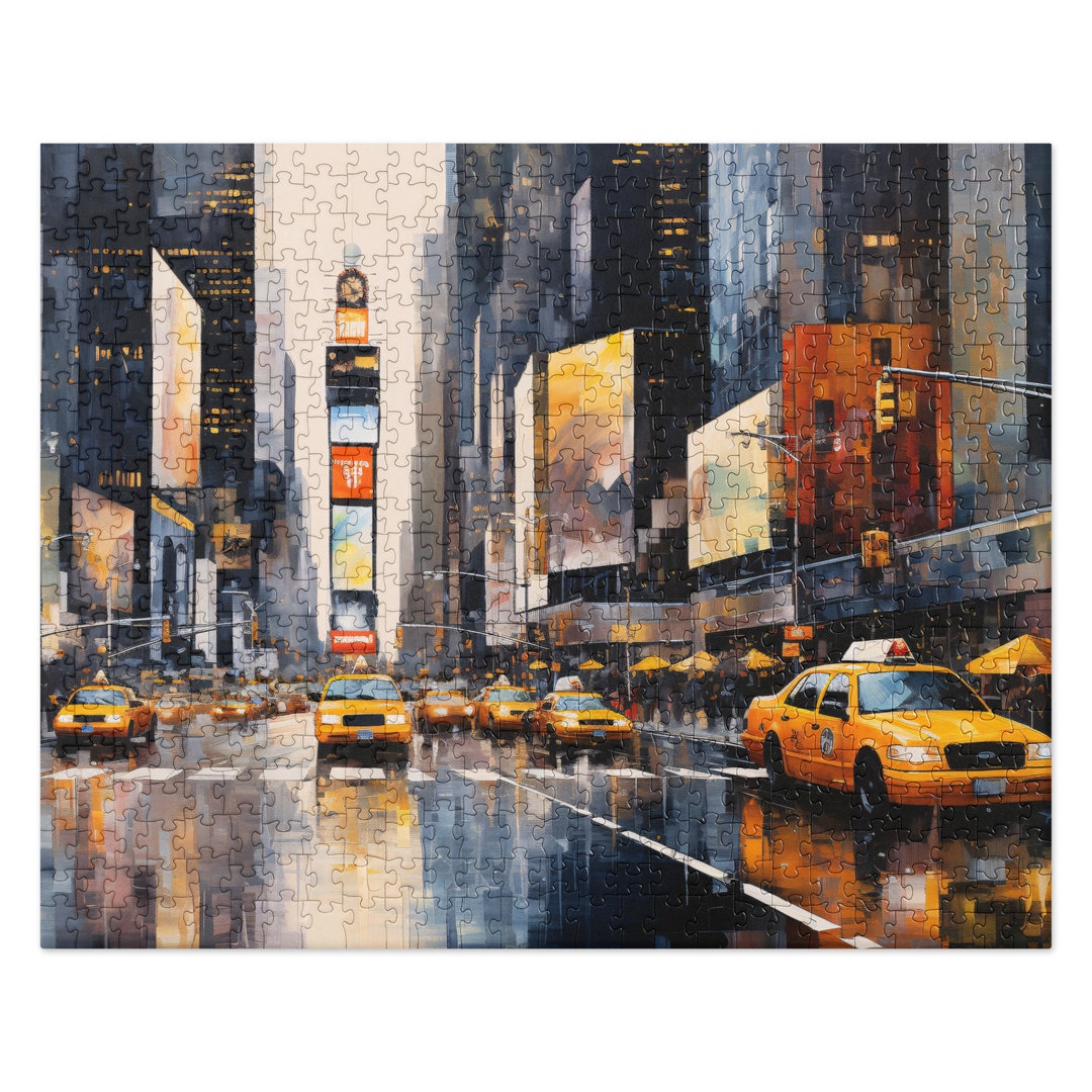 Van Gogh Style New York Times Square Jigsaw Puzzle - Etsy