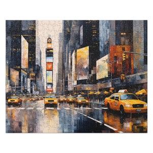 Van Gogh Style New York Times Square Jigsaw Puzzle - Etsy