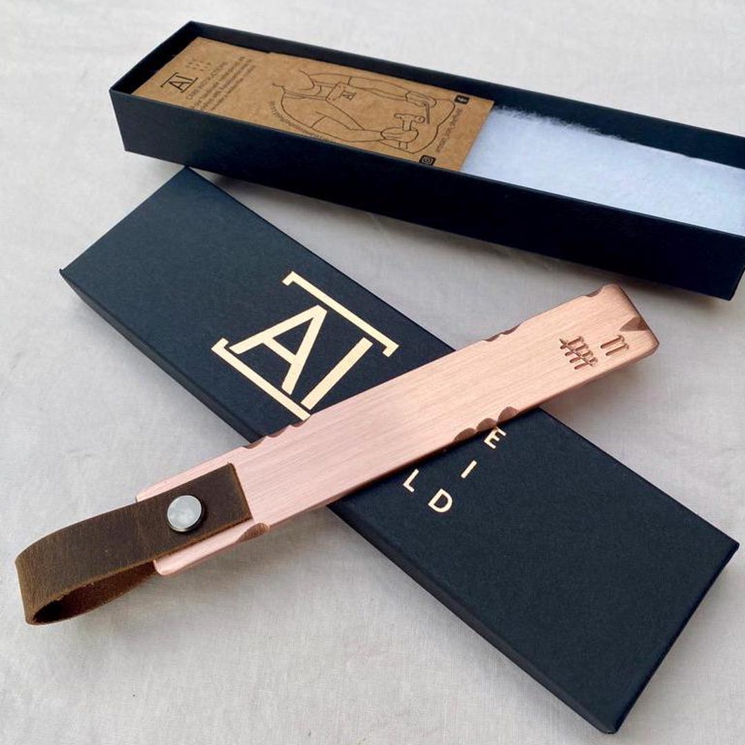 Handmade Copper *7 Tally's* 7th Anniversary Bookmark With Leather Strap ...