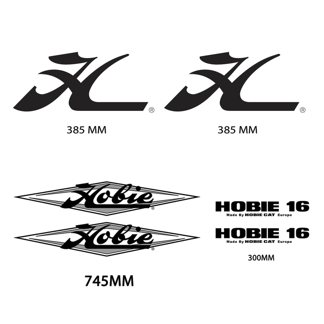 Pack HOBIE CAT 16 Catamaran LOGO 300mm 12 Inch Vinyl Stickers / Sticker ...