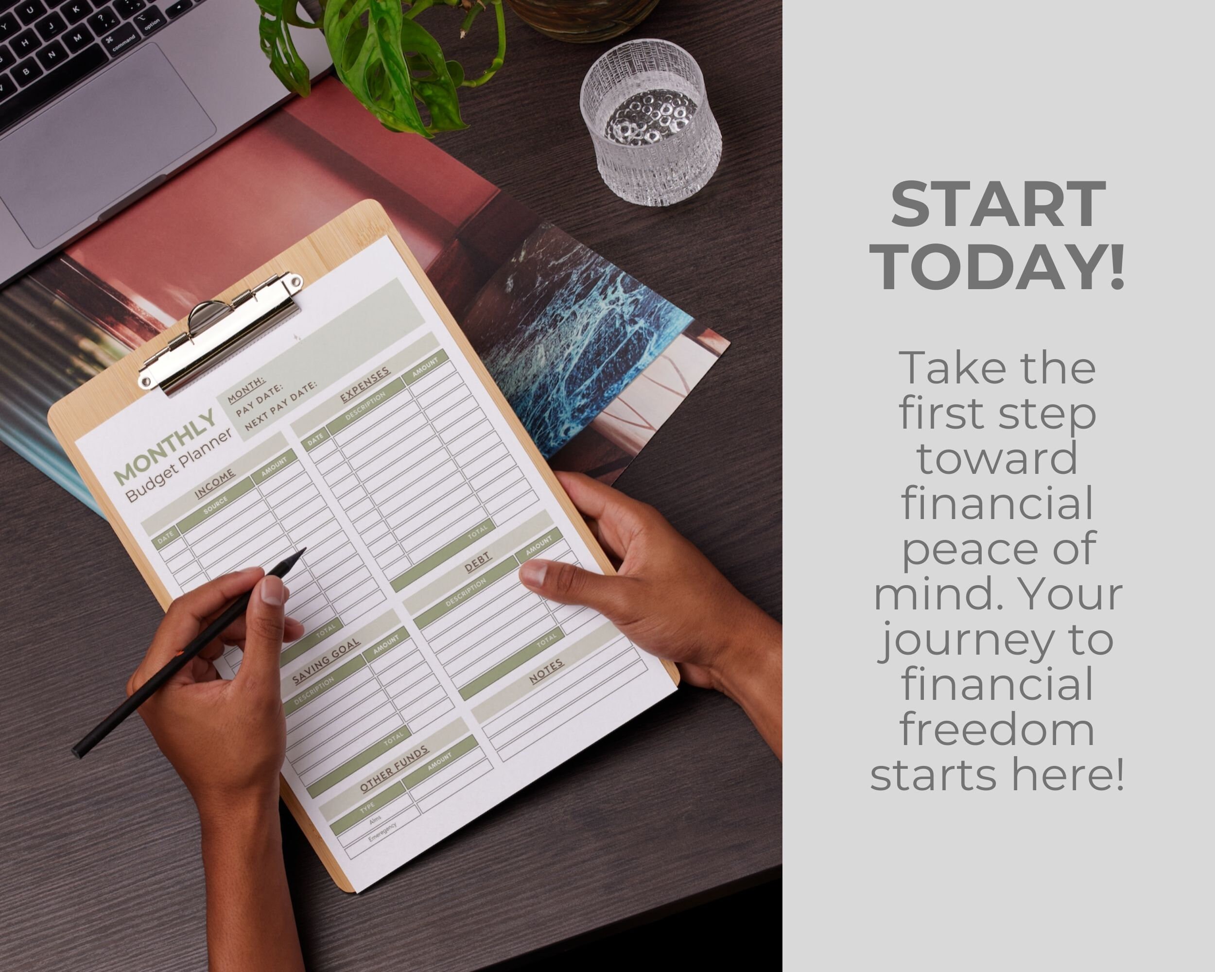 Digital Printable Budget Planner - A4, A5, and iPad Sizes in 3 Colors ...