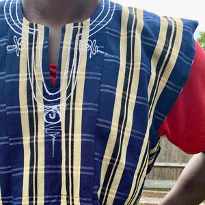 IKAN F&t African Handwoven Kente Batakari Fugu Smock Tunic | 100% ...