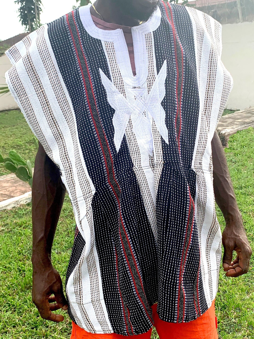IKAN Ft Handwoven African Fugu Batakari Smock Tunic | 100% Cotton ...