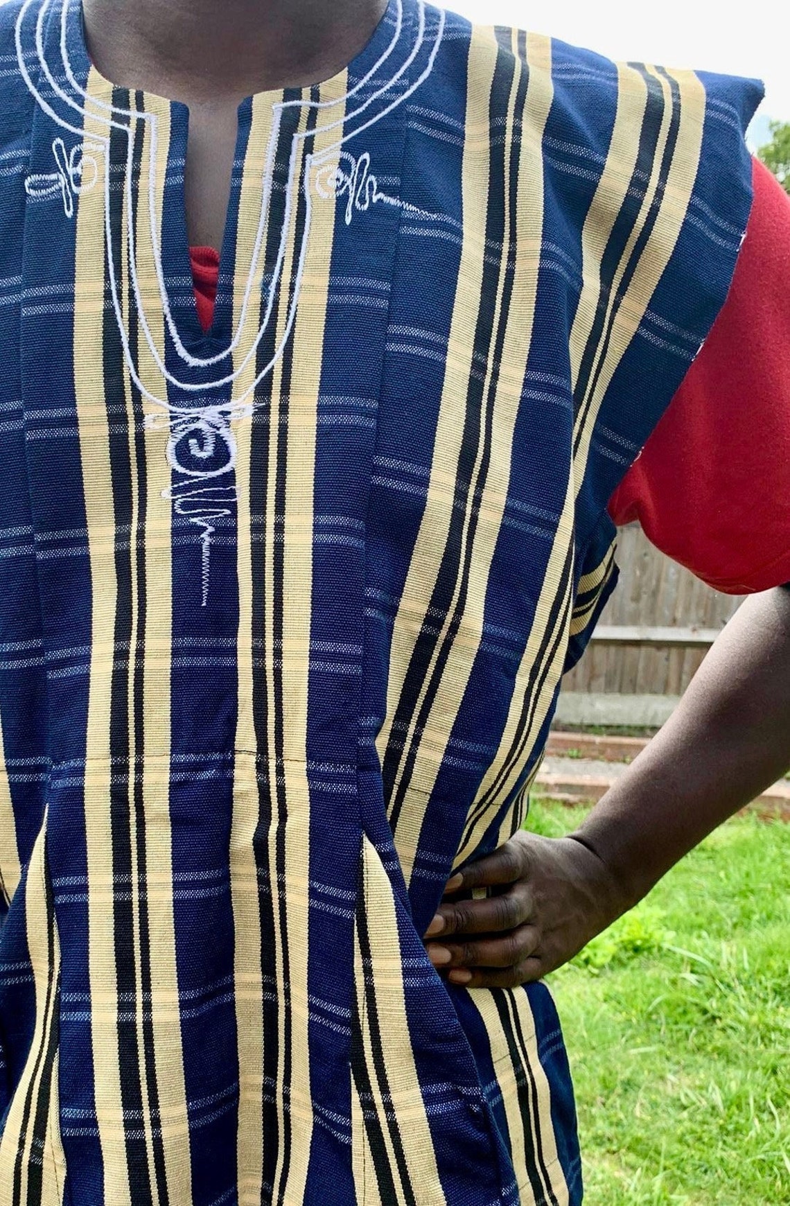 IKAN F&t African Handwoven Kente Batakari Fugu Smock Tunic | 100% ...