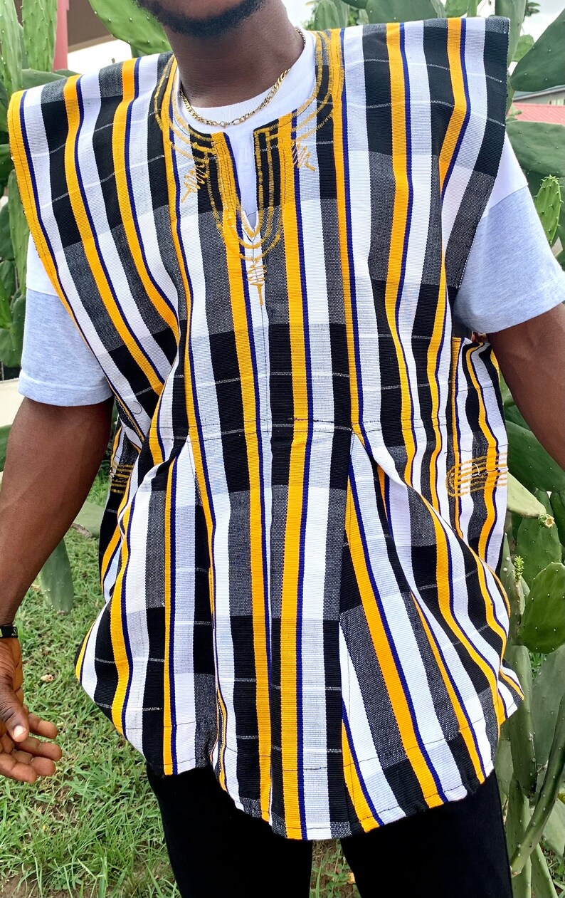 IKAN F&t Handwoven Men’s Ghanaian Kente Batakari Fugu African Smock ...