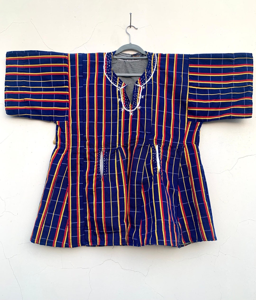 IKAN F&t Handwoven Mens Sleeved African Kente Batakari Fugu Smock Tunic ...