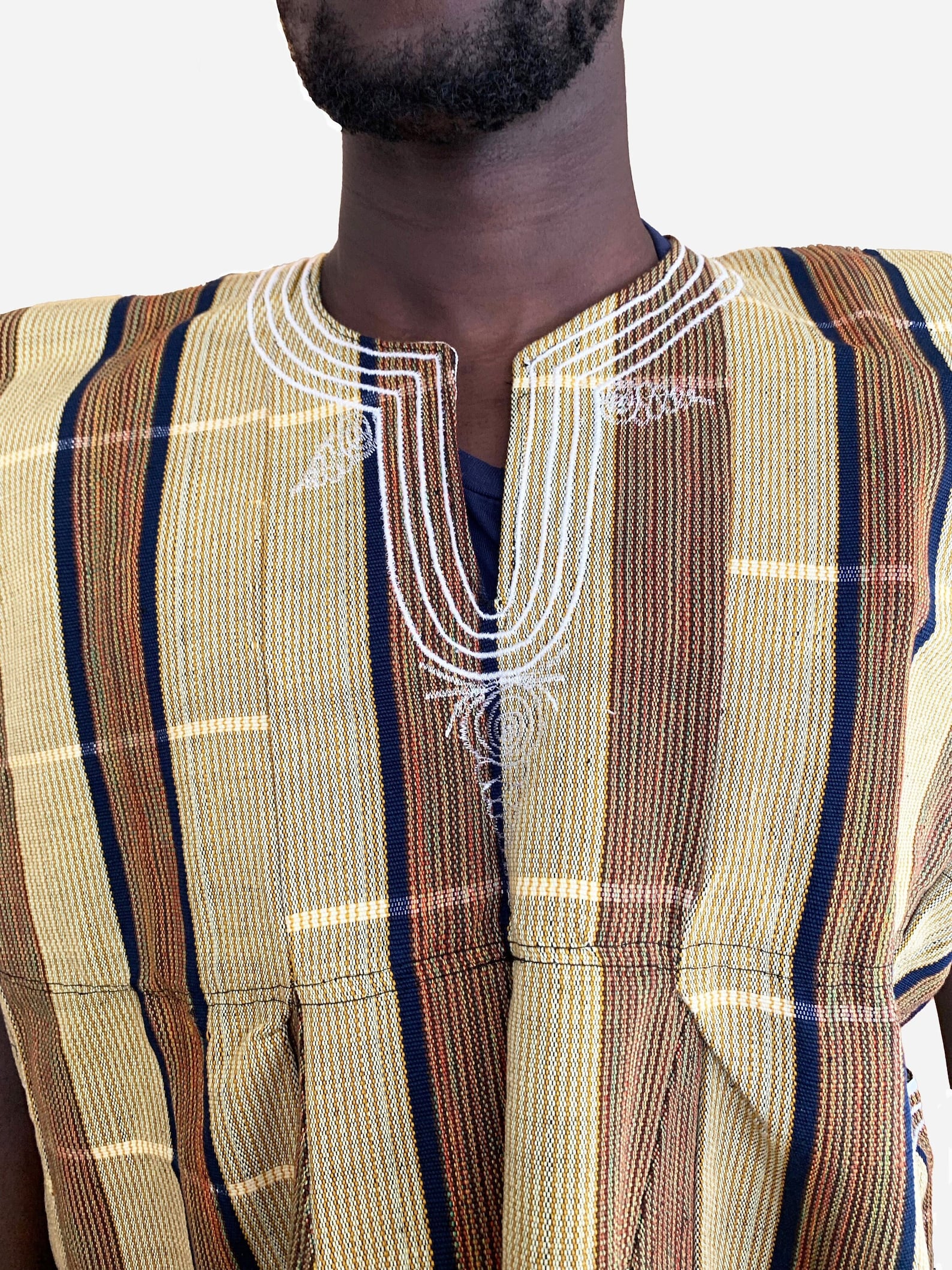 IKAN F&t Handwoven Men's Kente Fugu Batakari Smock | 100% Cotton ...