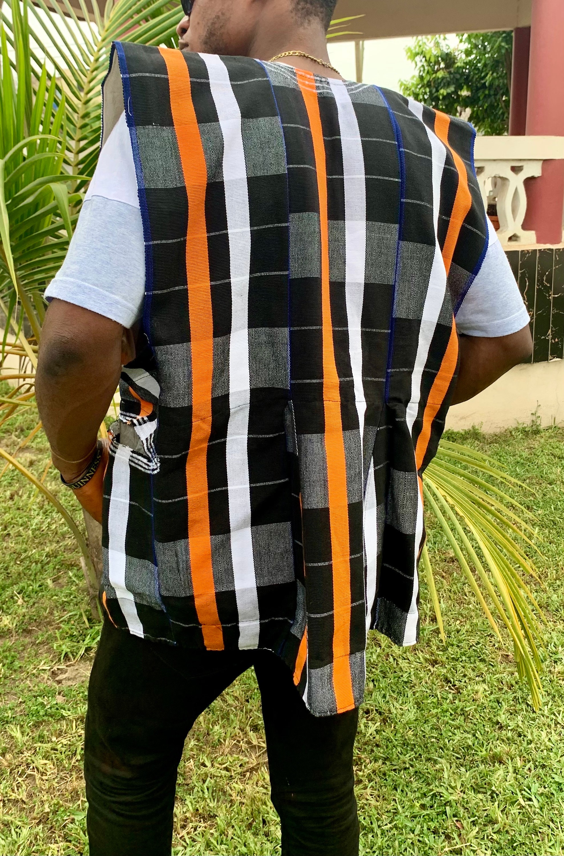 IKAN F&t Men’s Handwoven Ghanaian Kente Batakari Fugu African Smock ...