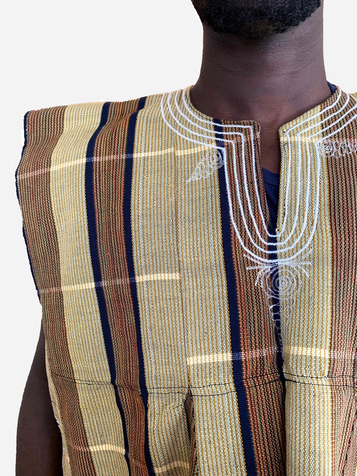 IKAN F&t Handwoven Men's Kente Fugu Batakari Smock | 100% Cotton ...