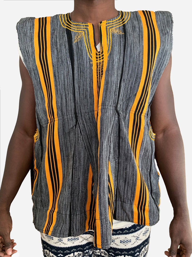 IKAN F&t Handwoven Men's Kente Fugu Batakari Smock | 100% Cotton ...