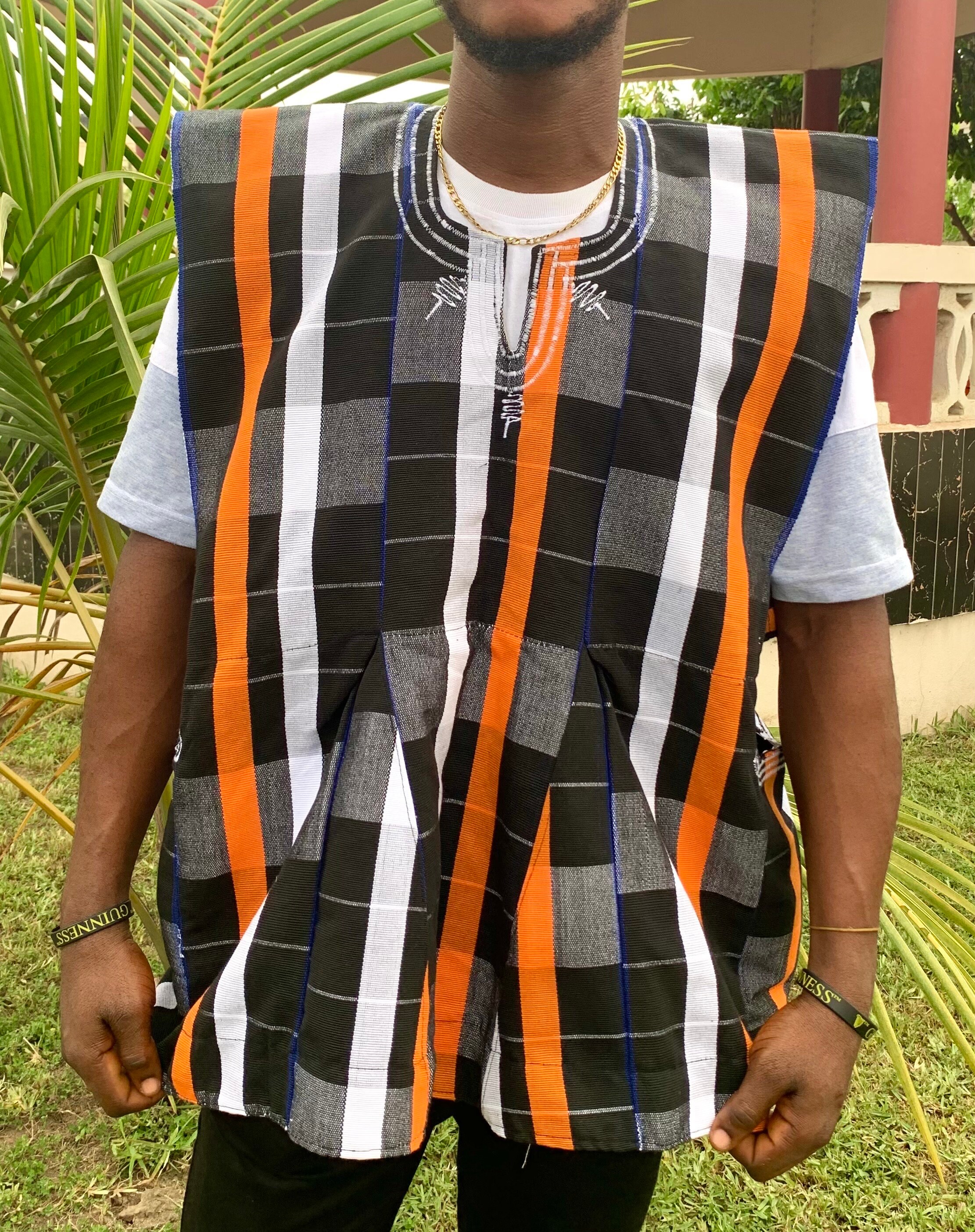 IKAN F&t Men’s Handwoven Ghanaian Kente Batakari Fugu African Smock ...