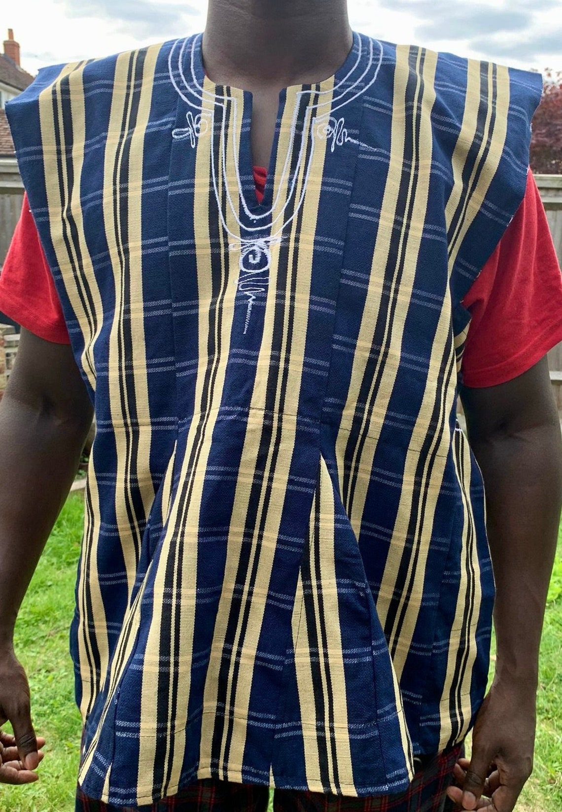 IKAN F&t African Handwoven Kente Batakari Fugu Smock Tunic | 100% ...