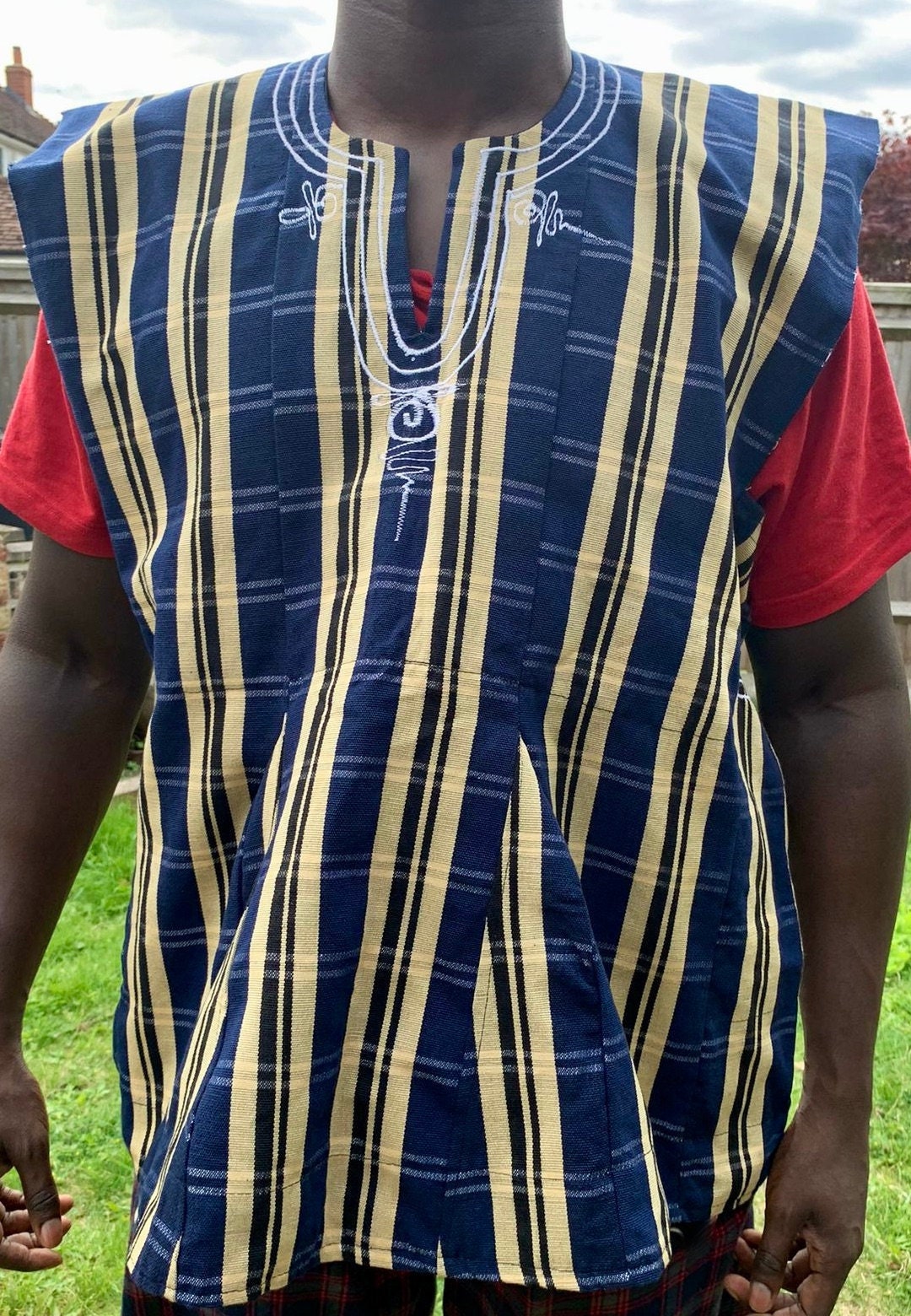 IKAN F&t African Handwoven Kente Batakari Fugu Smock Tunic | 100% ...