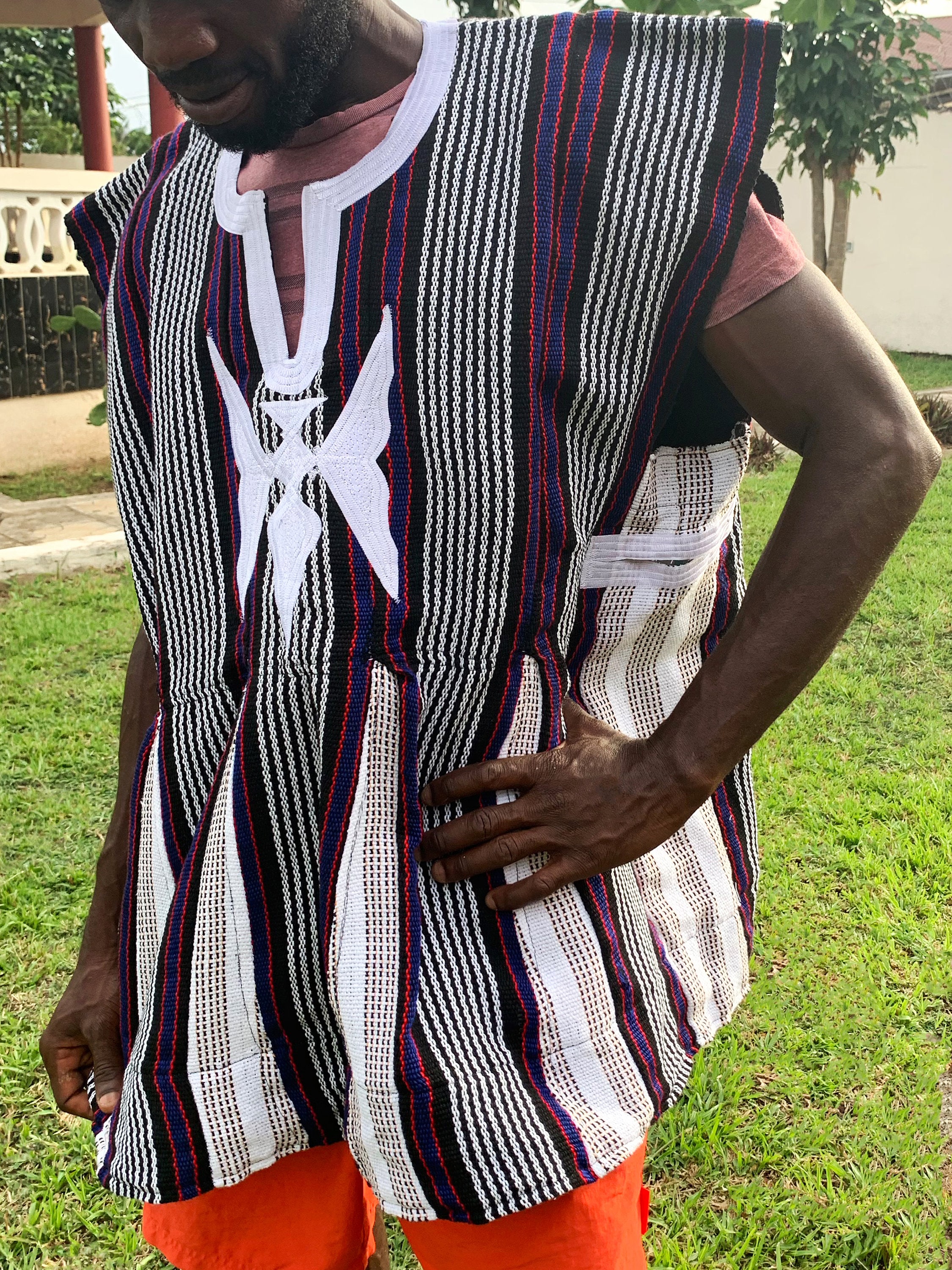 IKAN F&t Handwoven African Fugu Batakari Smock | 100% Cotton | Men ...