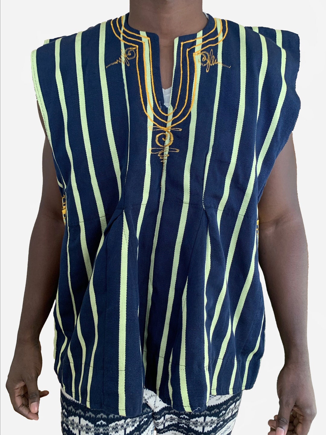 IKAN F&t Handwoven Men's Kente Batakari Fugu Smock Tunic | 100% Cotton ...