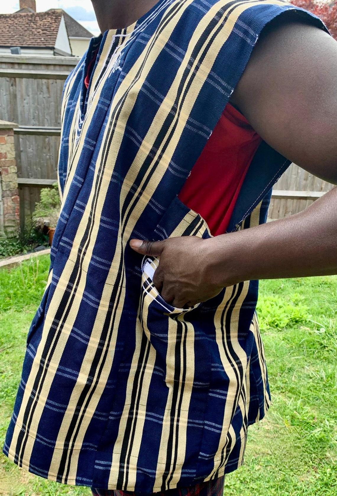 IKAN F&t African Handwoven Kente Batakari Fugu Smock Tunic | 100% ...