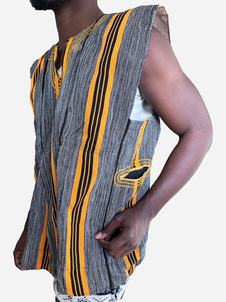 IKAN F&t Handwoven Men's Kente Fugu Batakari Smock | 100% Cotton ...