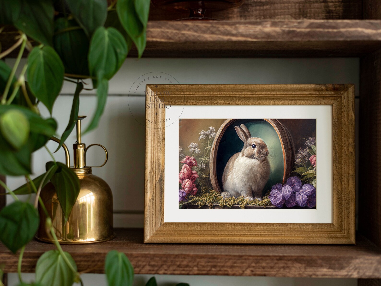 Printable Vintage Easter Bunny Painting Vintage Easter Decor PRINTABLE ...