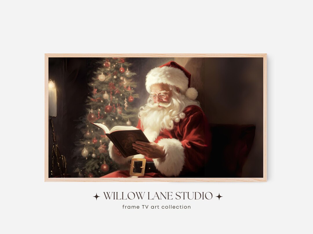 Samsung Frame Tv Art Vintage Santa Klaus Christmas | Samsung Tv ...