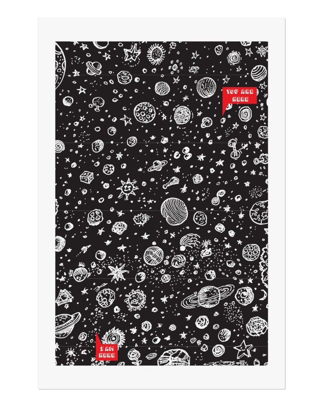 Planets, Pen and Ink Drawing of the Known Universe, Artists Original ...