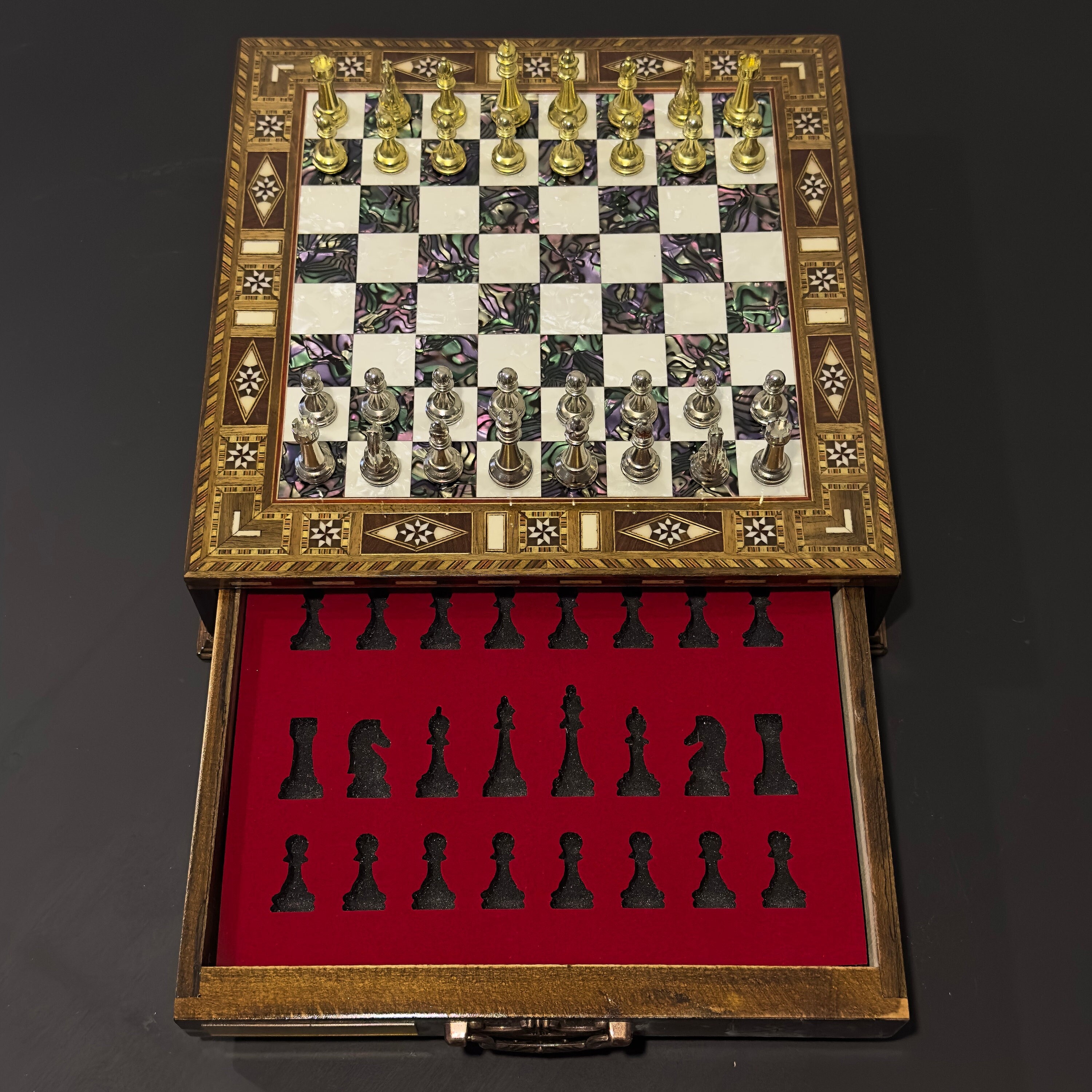 Handmade Chess Set Customizable Wooden Chess Board With Storage and ...