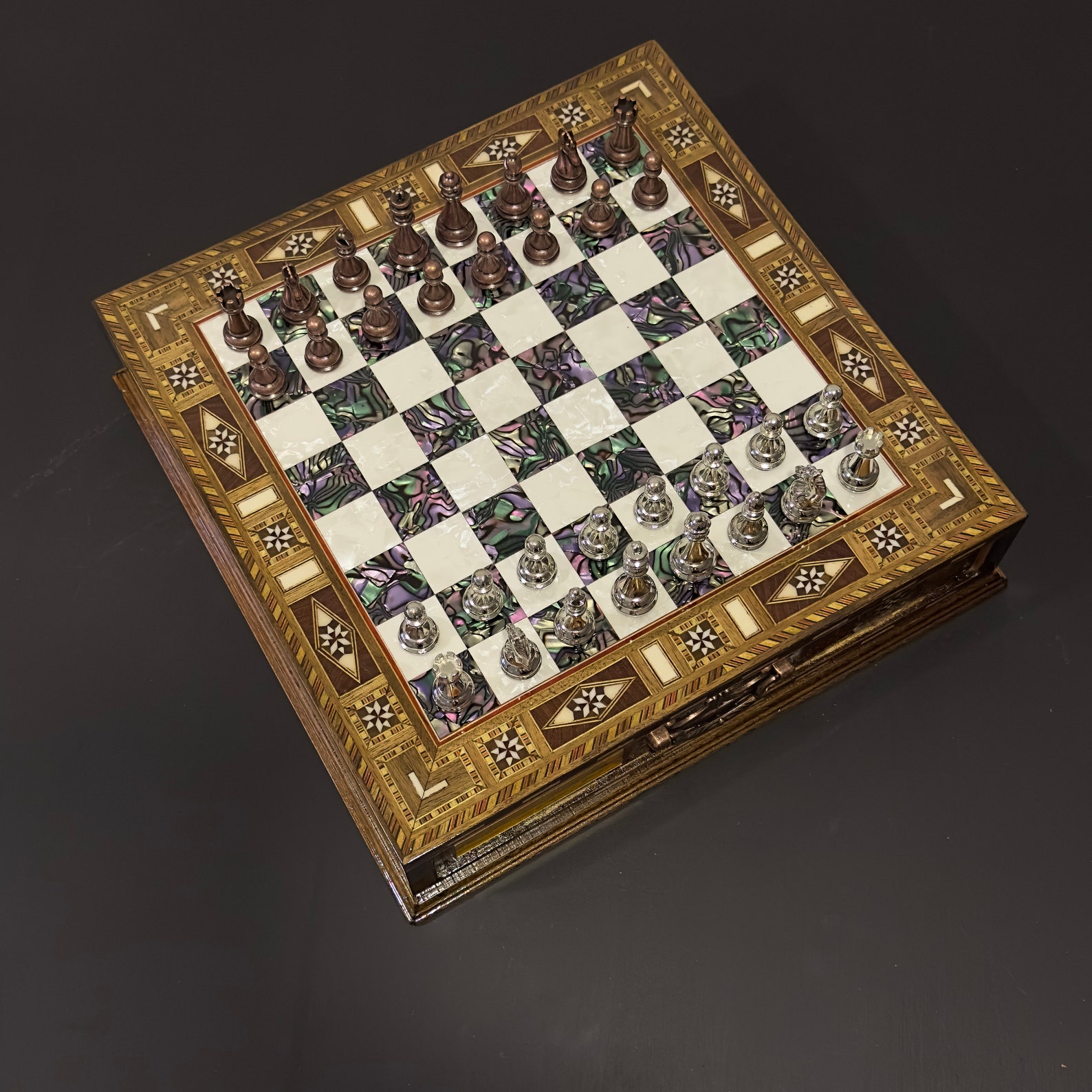 Handmade Chess Set Customizable Wooden Chess Board With Storage and ...