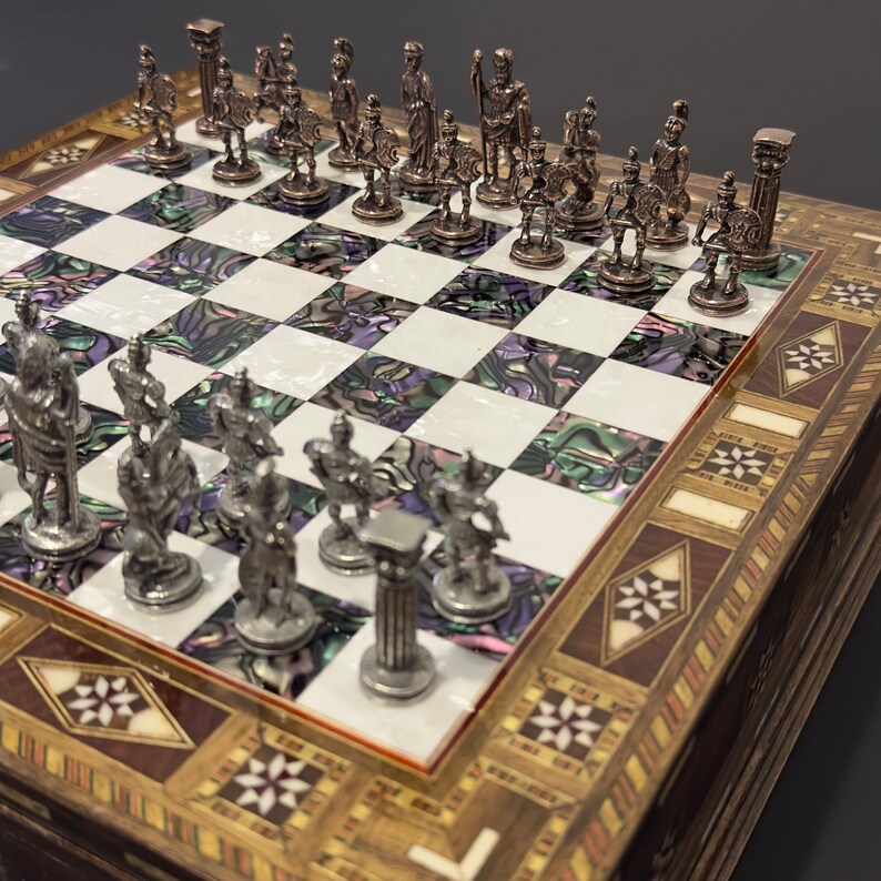 Handmade Chess Set Customizable Wooden Chess Board With Storage and ...