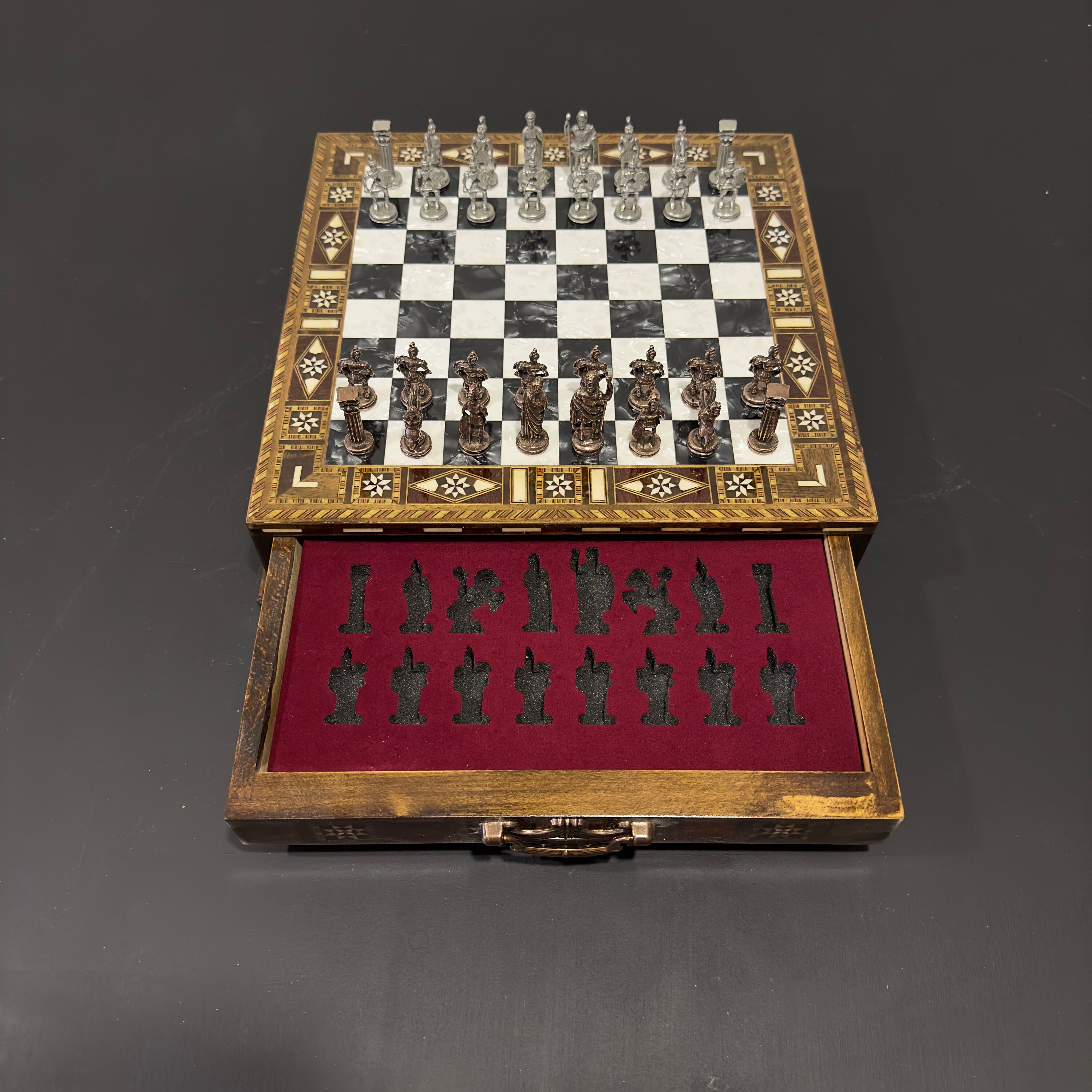 Handmade Chess Set Customizable Wooden Chess Board With Storage and ...