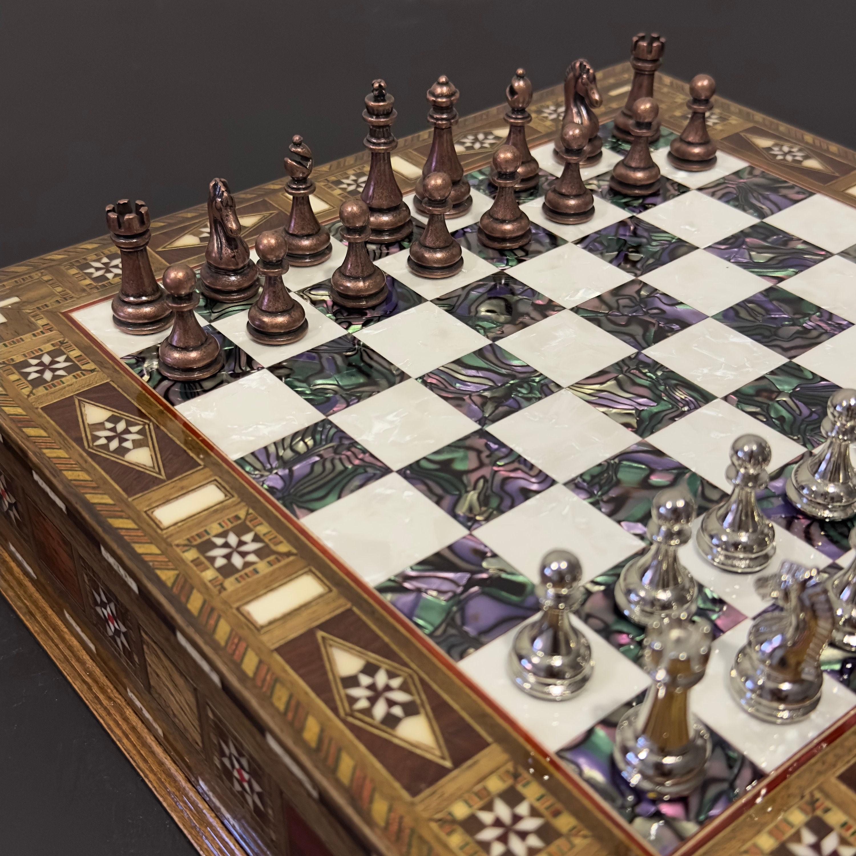 Handmade Chess Set Customizable Wooden Chess Board With Storage and ...