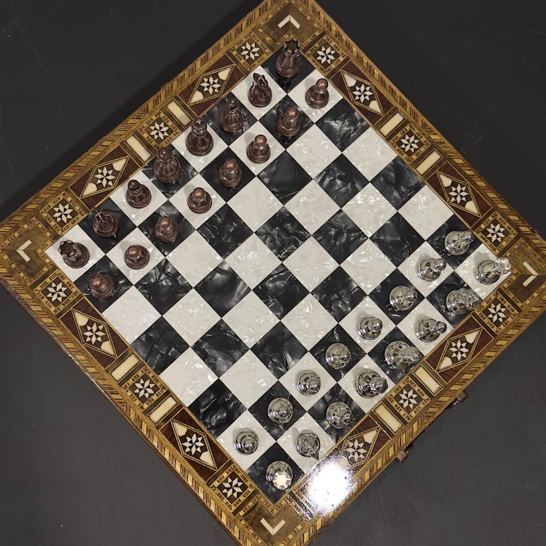 Handmade Chess Set Customizable Wooden Chess Board With Storage and ...