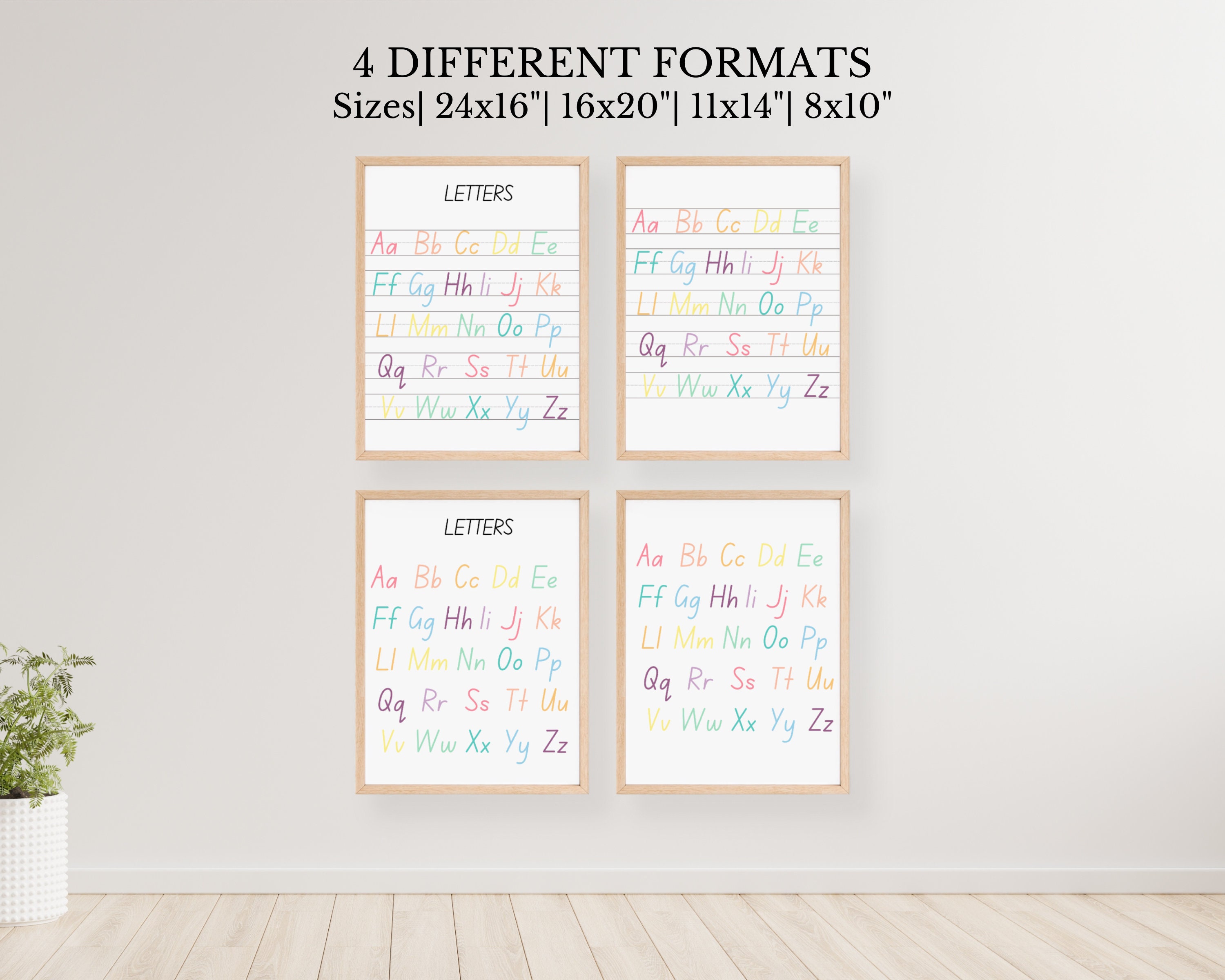 Alphabet Poster Rainbow Alphabet Poster Classroom Decor - Etsy