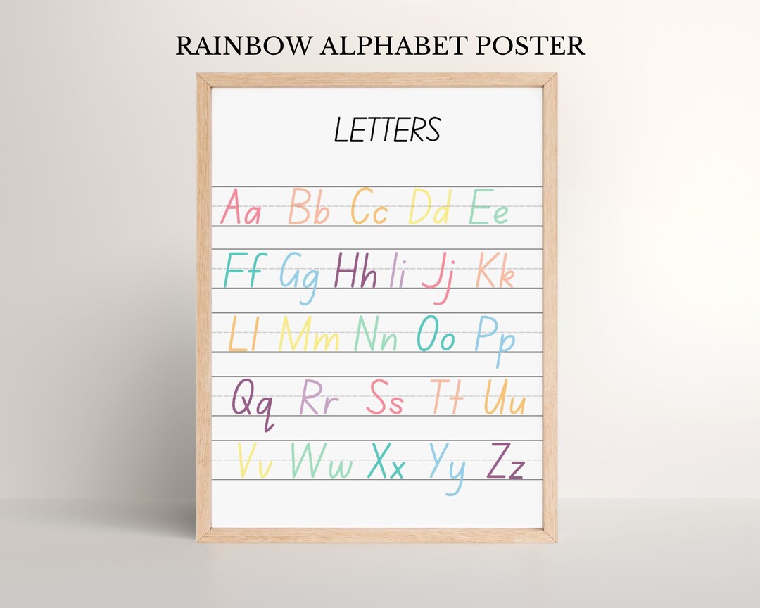 Alphabet Poster | Rainbow Alphabet Poster | Classroom Decor | ABC ...