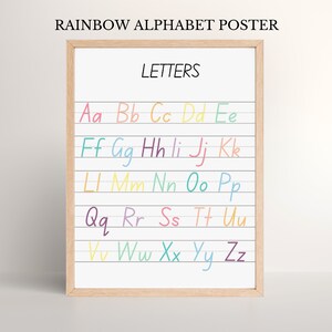 Alphabet Poster | Rainbow Alphabet Poster | Classroom Decor | ABC ...