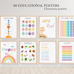 Educational Posters | Classroom Decor | Math Posters | Alphabet Poster ...