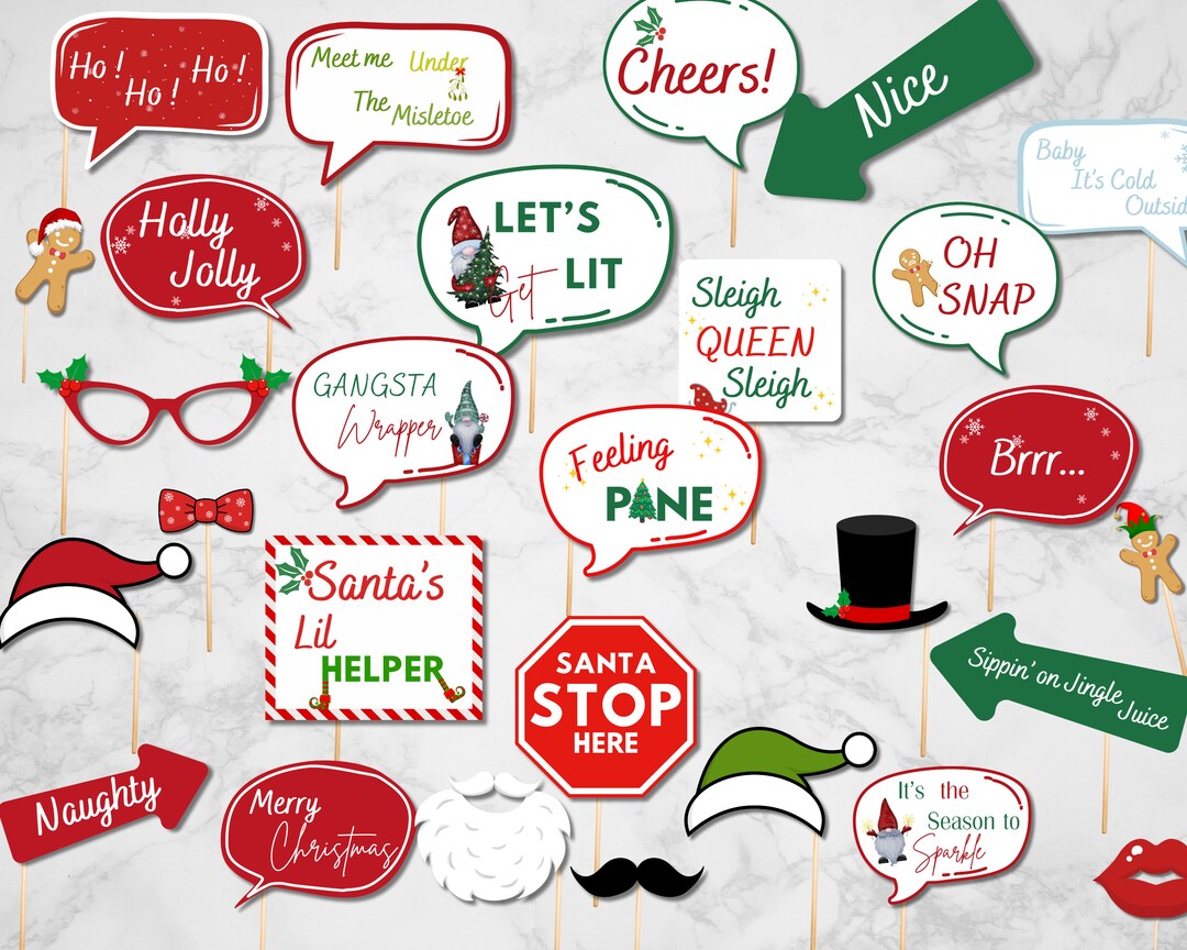 Christmas Party Photo Booth Prop | Christmas Party | Photo Booth Props ...
