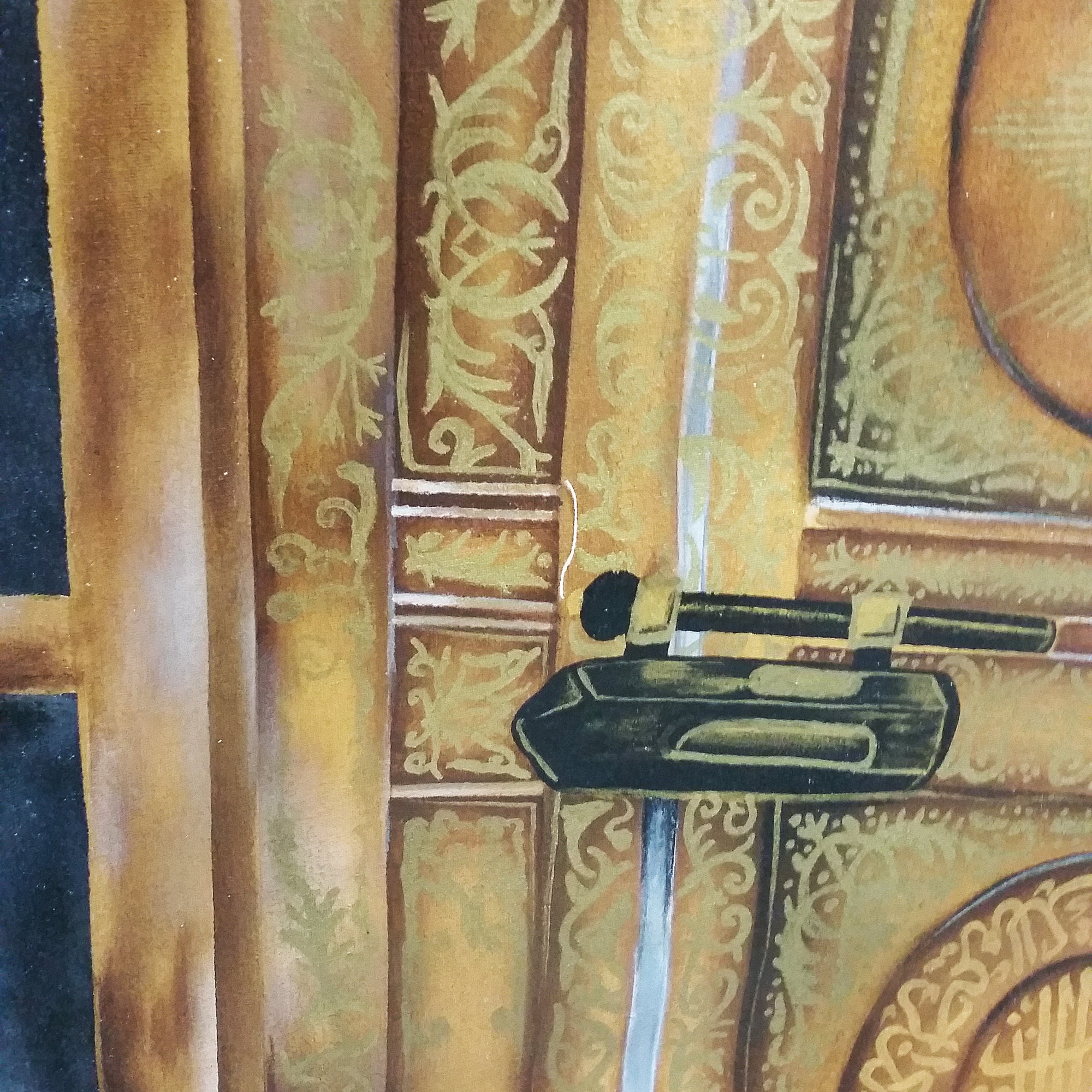 Kaaba Kiswa Calligraphy Painting Khana Kabaa Islamic Print - Etsy