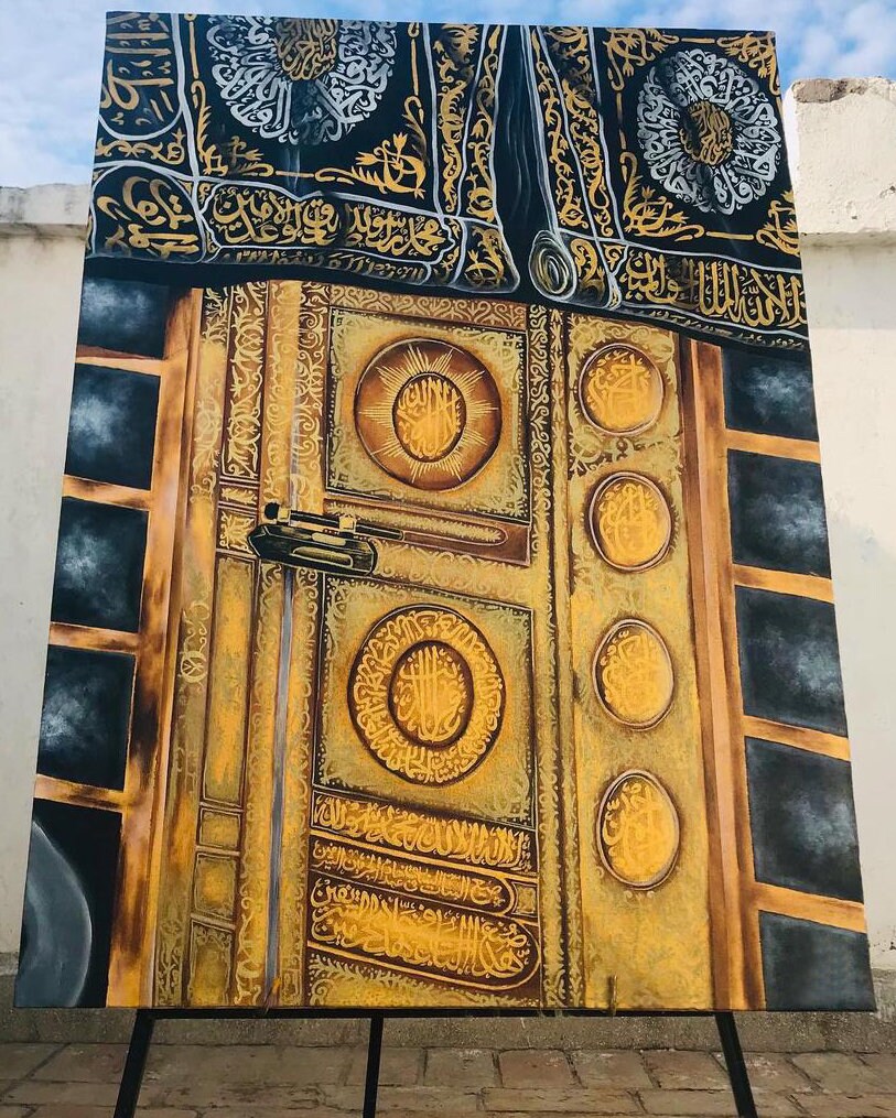 Kaaba Kiswa Calligraphy Painting Khana Kabaa Islamic Print - Etsy