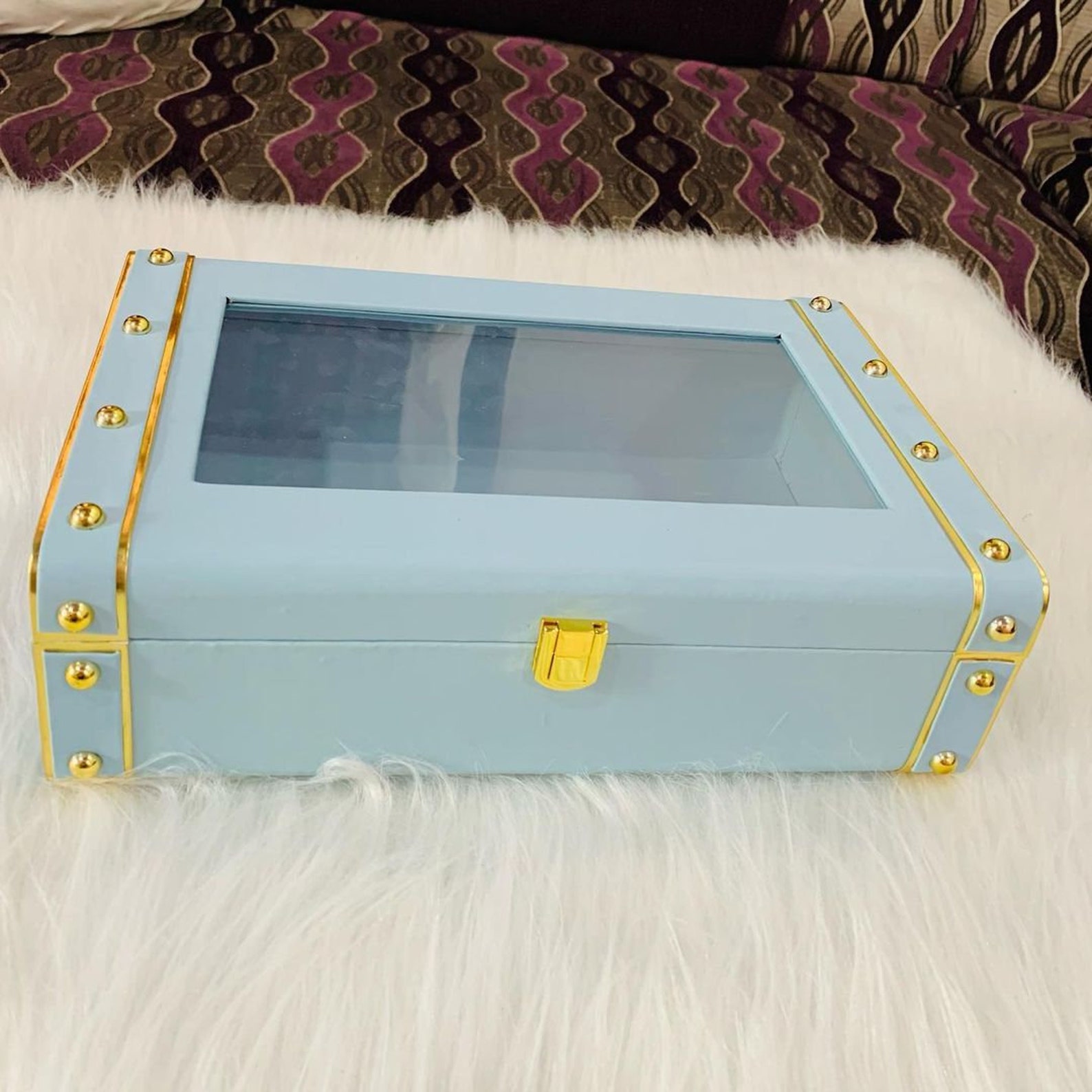 Handmade Trunk Box, MDF Box, Decorative Box, Leatherette Trunk Box ...