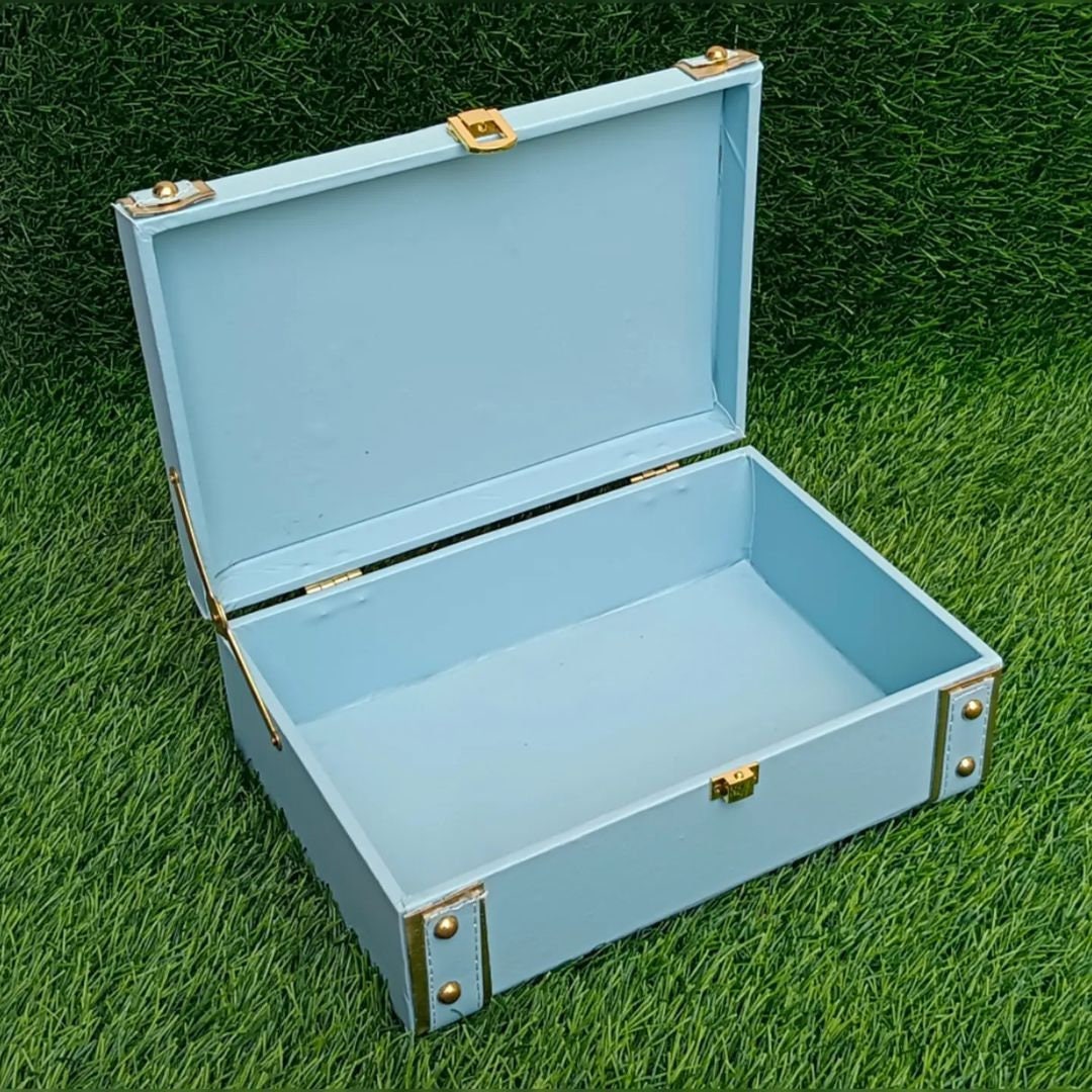 Handmade Trunk Box, MDF Box, Decorative Box, Leatherette Trunk Box ...