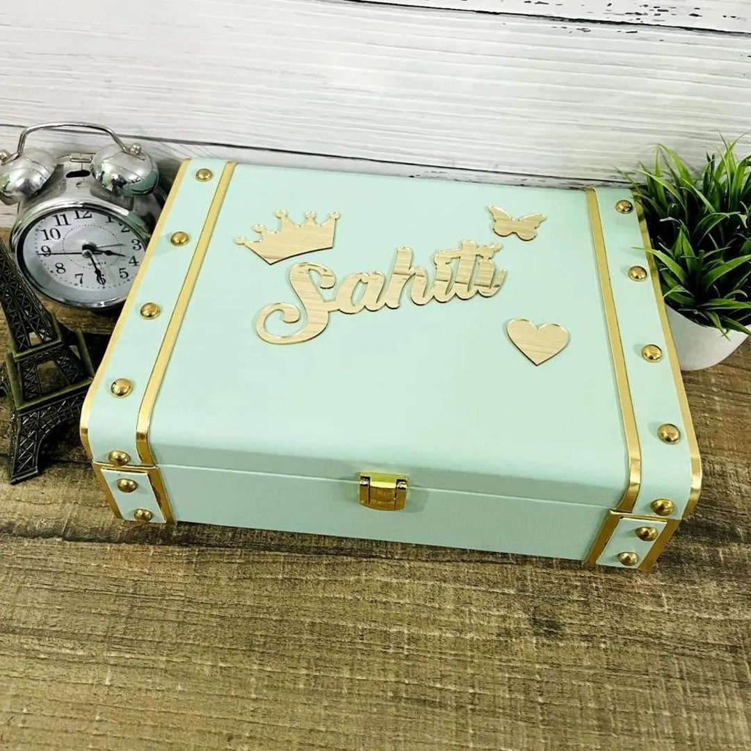 Handmade Trunk Box, MDF Box, Decorative Box, Leatherette Trunk Box ...