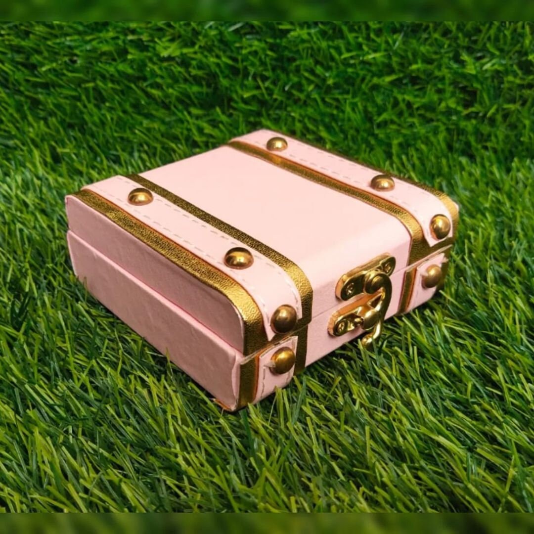 Handmade Mini Trunk Box, MDF Box, Decorative Box, Leatherette Trunk Box ...