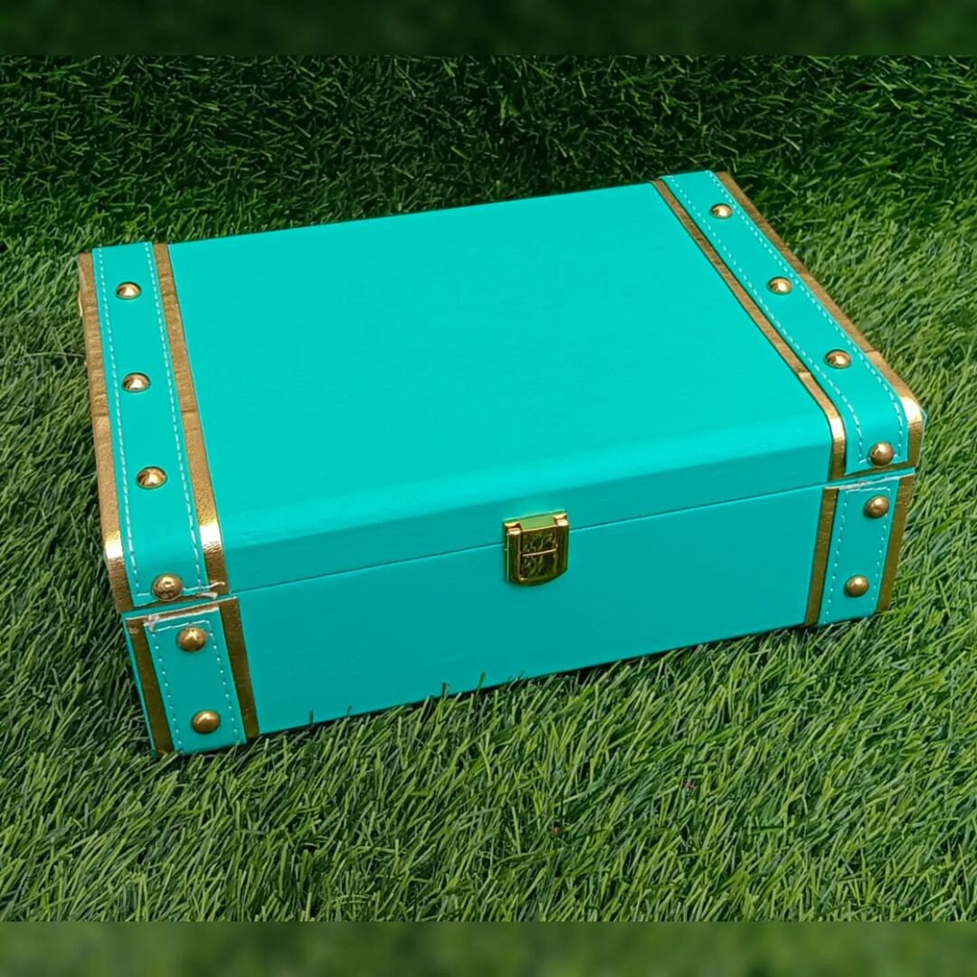Handmade Trunk Box, MDF Box, Decorative Box, Leatherette Trunk Box ...