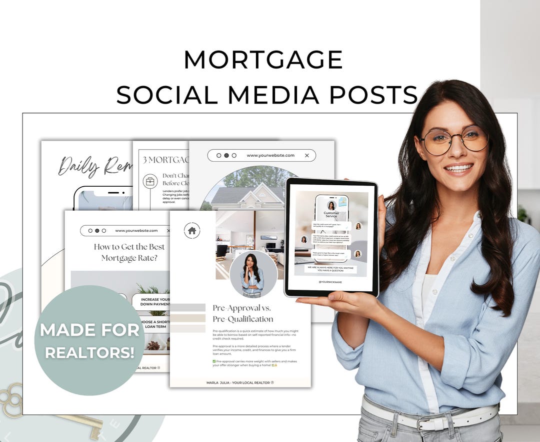 Mortgage Post Templates for Real Estate, Realtor Mortgage Social Media ...