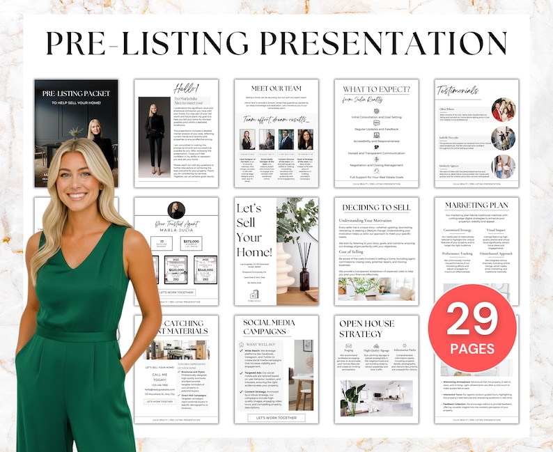Luxury Pre-listing Kit for Real Estate Agent, Pre-listing Presentation ...